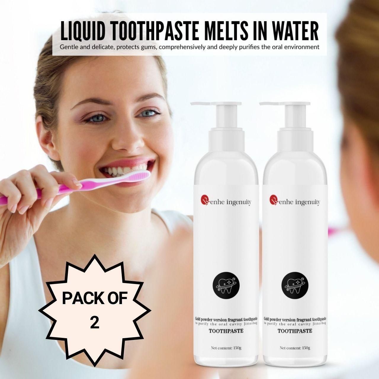 Toothpaste Gold Powder Version Fragrant Toothpaste 150g (Pack of 2)